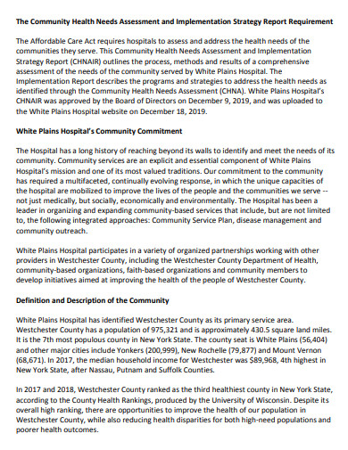 Community Health Needs Assessment - 10+ Examples, Format, Pdf | Examples