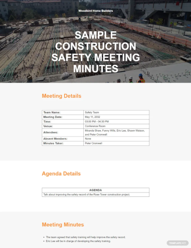 Safety Meeting Minutes - 23+ Examples, Format, Pdf | Examples