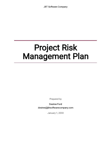 10+ Project Risk Management Plan Examples [ Construction, Research ...
