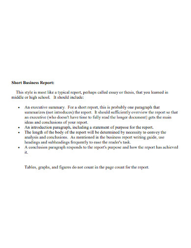 Short Business Report - 5+ Examples, Format, Pdf | Examples