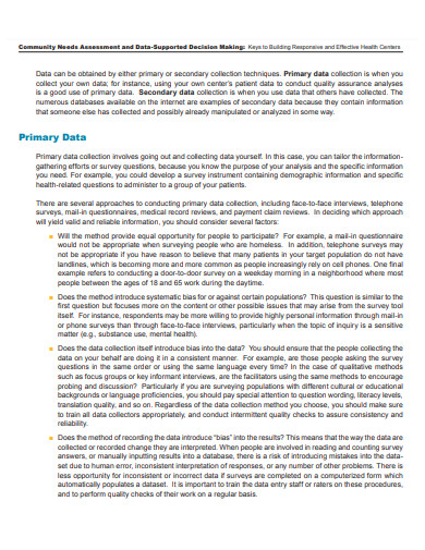 Community Needs Assessment - 10+ Examples, Format, Pdf | Examples