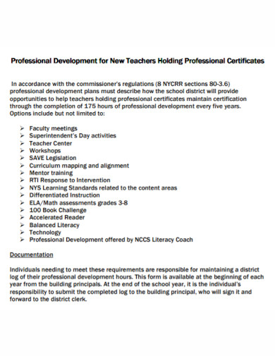 Development Plan for Teachers - 8+ Examples, Format, Pdf | Examples