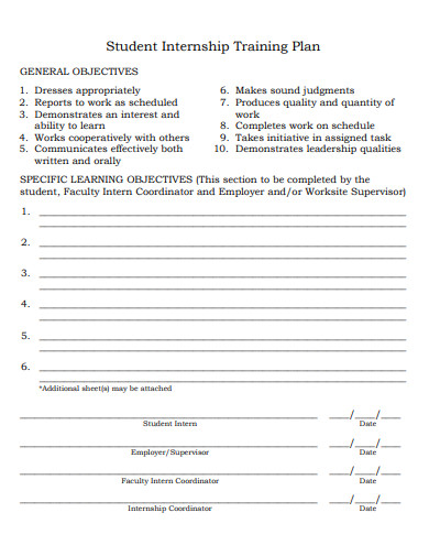 Student Training Plan - 10+ Examples, Format, Pdf | Examples