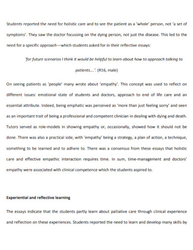 Clinical Reflective Essay - 4+ Examples, Format, Pdf | Examples