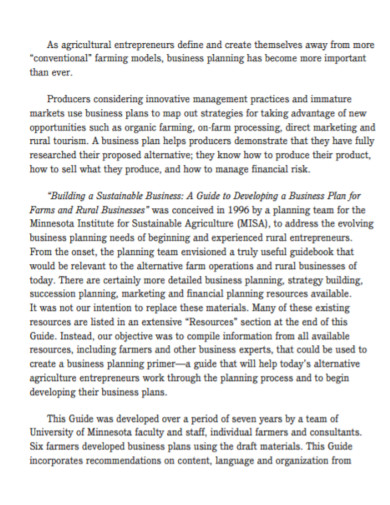 Farm Agriculture Business Plan - 5+ Examples, Format, Pdf | Examples
