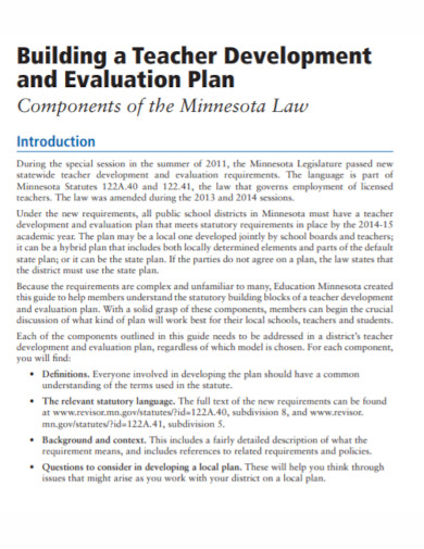 Development Plan for Teachers - 8+ Examples, Format, Pdf | Examples