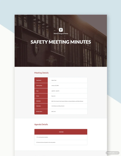 Safety Meeting Minutes - 23+ Examples, Format, Pdf | Examples