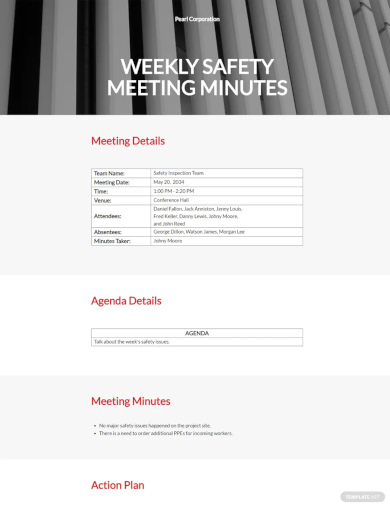Safety Meeting Minutes - 23+ Examples, Format, Pdf | Examples
