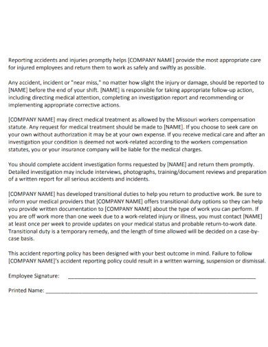 Work Accident Report - 7+ Examples, Format, Pdf | Examples