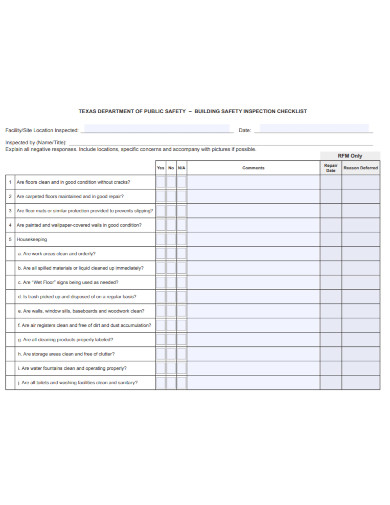 Annual Building Inspection Checklist - 3+ Examples, Format, Pdf | Examples
