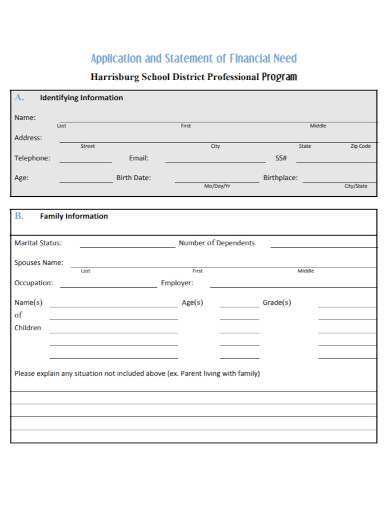 Financial Need Statement - 10+ Examples, Format, Pdf | Examples