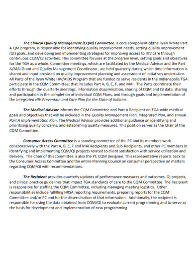 Clinical Quality Management Plan - 10+ Examples, Format, Pdf | Examples