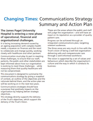 10+ Communication Action Plan Examples [ Marketing, Dissemination ...