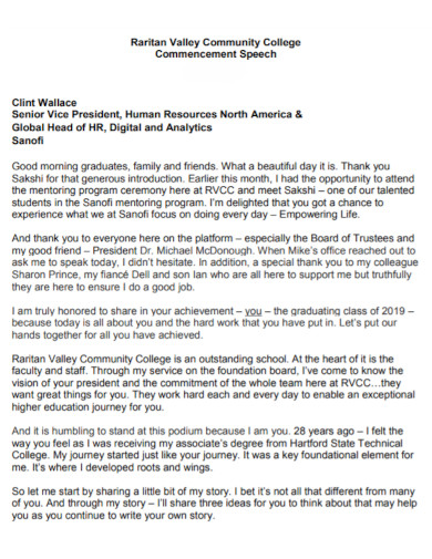 Commencement Speech for College - 8+ Examples, Format, Sample | Examples