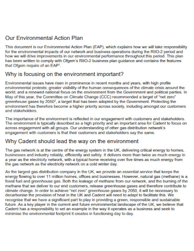 10+ Environmental Action Plan Examples [ Health, Corporate, City ...