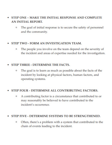 Incident Investigative Report - 10+ Examples, Format, Pdf | Examples