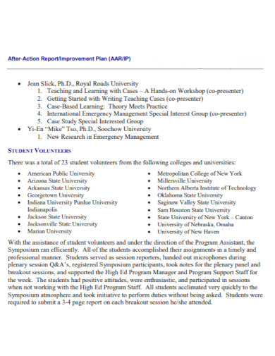 10+ After Action Plan Examples [ Hospital, Education, School ] | Examples