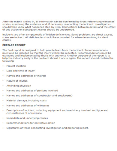 Incident Investigative Report - 10+ Examples, Format, Pdf | Examples