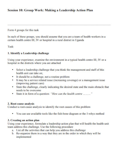 Leadership Action Plan - 10+ Examples, Format, Pdf | Examples