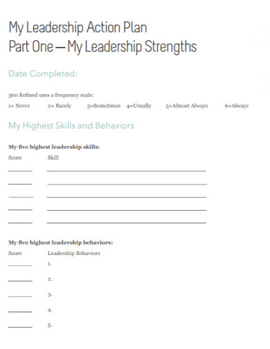Leadership Action Plan - 10+ Examples, Format, Pdf | Examples
