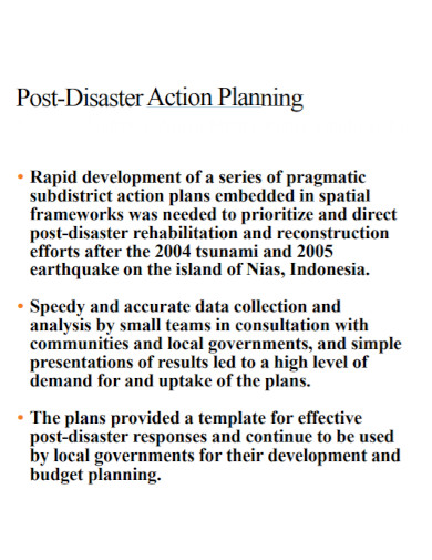 Disaster Action Plan - 10+ Examples, Format, Pdf | Examples