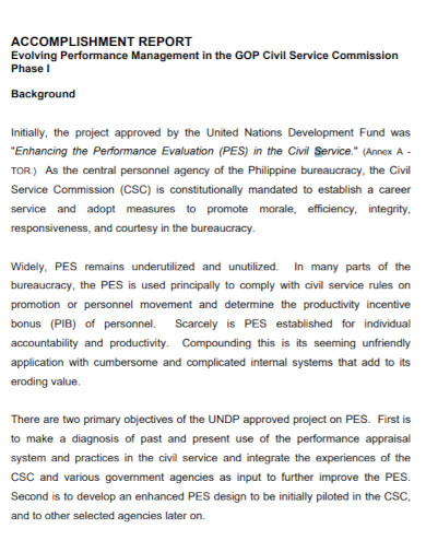 Accomplishment Report - 15+ Examples, Format, Pdf | Examples