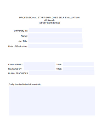 Self Evaluation for Work - 29+ Examples, Format, PDF