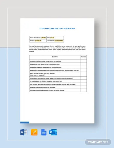 Self Evaluation for Work - 29+ Examples, Format, PDF