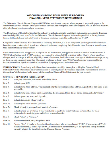 Financial Need Statement - 10+ Examples, Format, Pdf | Examples