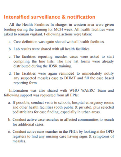 Outbreak Investigation Report - 5+ Examples, Format, Pdf | Examples