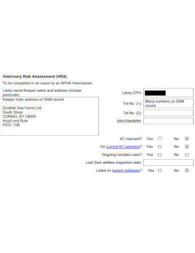 8+ Veterinary Risk Assessment Examples [ Animals, Covid-19, Vaccination ...