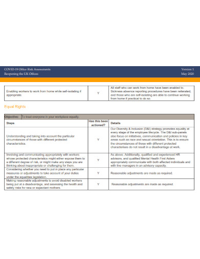 Office Risk Assessment - 10+ Examples, Format, Pdf | Examples