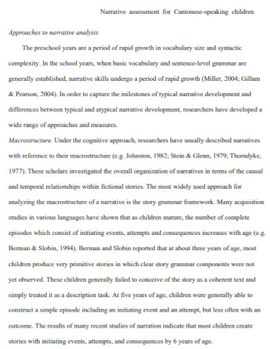 Narrative Assessment - 10+ Examples, Format, Pdf | Examples