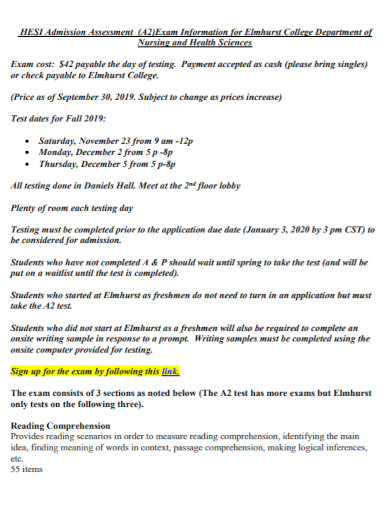 Nursing Admission Assessment - 9+ Examples, Format, Pdf | Examples