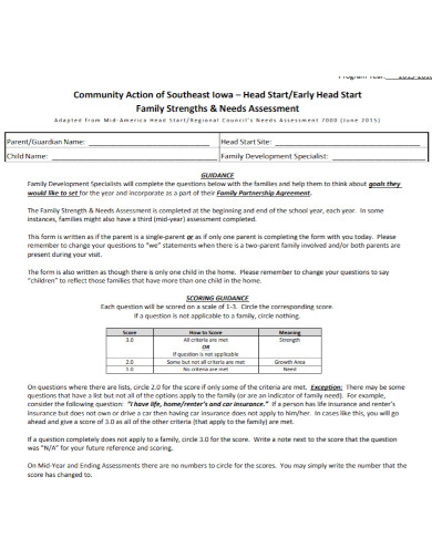 Family Needs Assessment - 10+ Examples, Format, Pdf | Examples