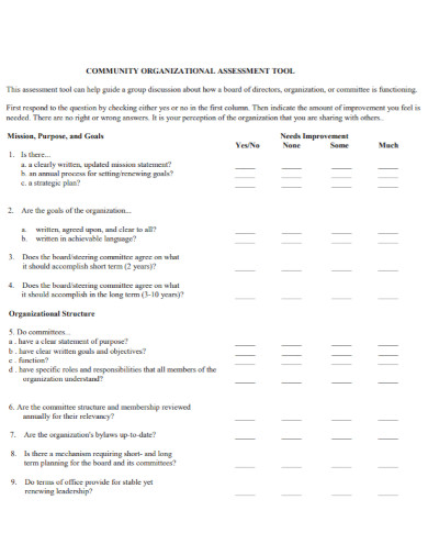 Organizational Assessment - 10+ Examples, Format, Pdf | Examples
