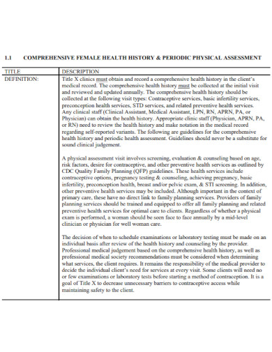 10+ Comprehensive Health Assessment Examples [ Student, Adult, Physical ...