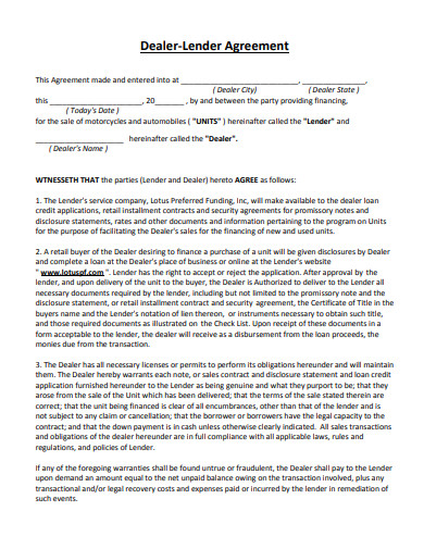 Automobile Dealer Agreement - 9+ Examples, Format, Pdf | Examples