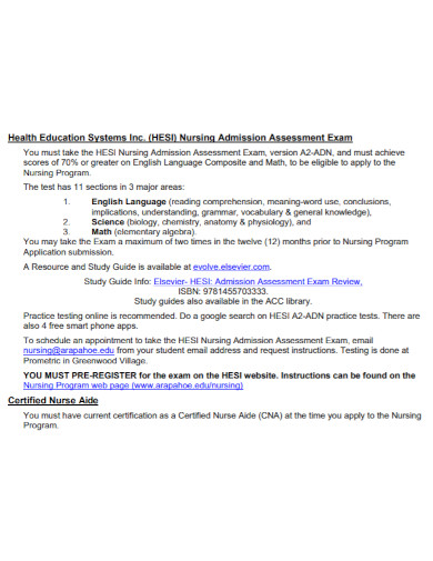 Nursing Admission Assessment - 9+ Examples, Format, Pdf | Examples
