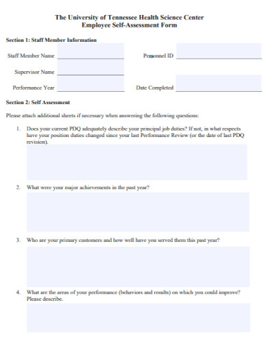 Employee Self Assessment - 10+ Examples, Format, Pdf | Examples