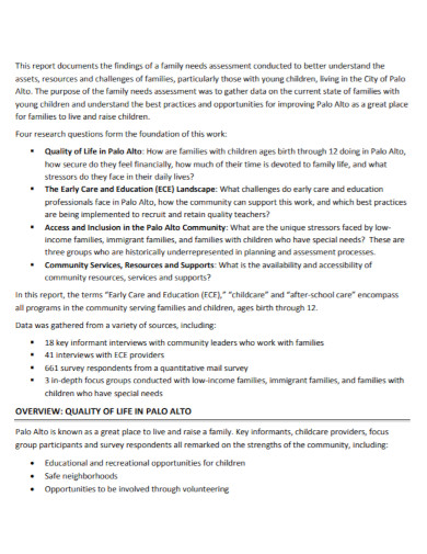 Family Needs Assessment - 10+ Examples, Format, Pdf | Examples