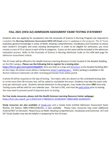 Nursing Admission Assessment - 9+ Examples, Format, Pdf | Examples