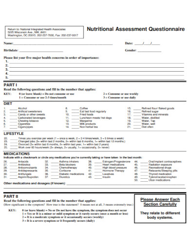 Nutritional Assessment - 10+ Examples, Format, Pdf | Examples