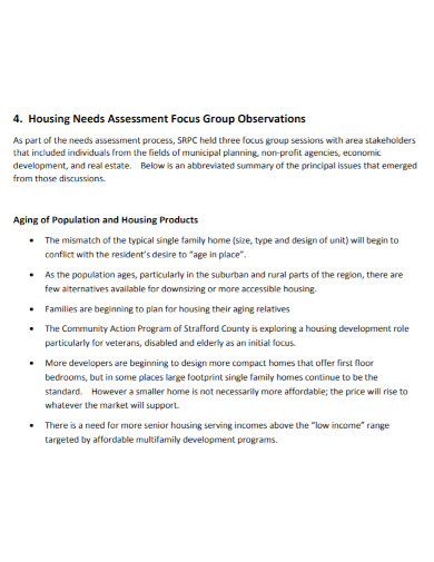 Housing Needs Assessment - 10+ Examples, Format, Pdf | Examples