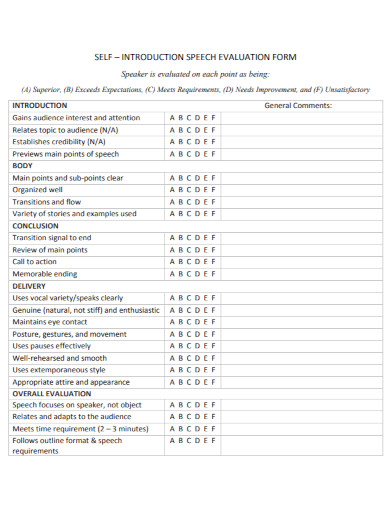 Self Introduction Speech 10 Examples Format Sample Examples