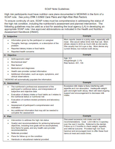 Soap Note Assessment - 3+ Examples, Format, Pdf | Examples