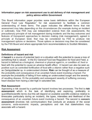 Delivery Risk Assessment - 5+ Examples, Format, Pdf | Examples