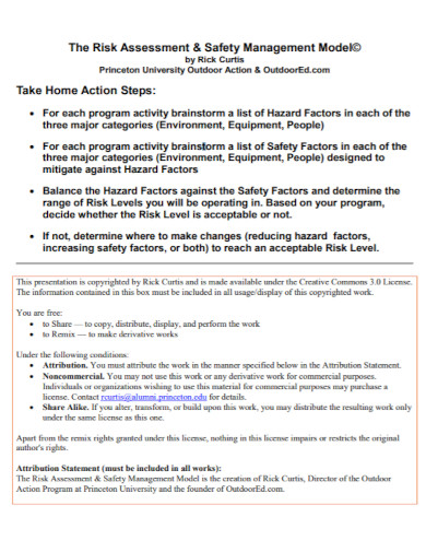 Outdoor Risk Assessment - 10+ Examples, Format, Pdf | Examples