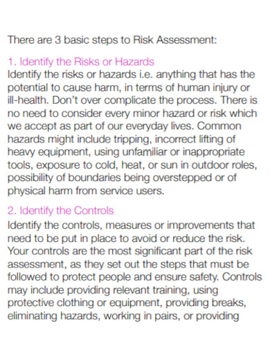 Volunteer Risk Assessment - 10+ Examples, Format, Pdf | Examples