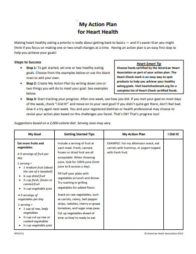 Health Action Plan - 10+ Examples, Format, Pdf | Examples